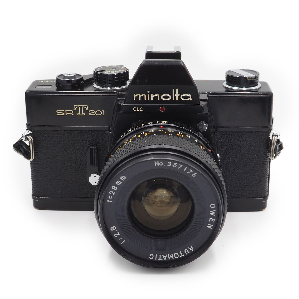 Minolta SRT 201 - Black - with Owen 28mm f/2.8 Lens - USED (See Descri ...